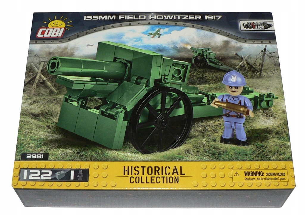 COBI 2981 - 155 mm Field Howitzer 1917 -- NOWY ! - 7740245956 ...