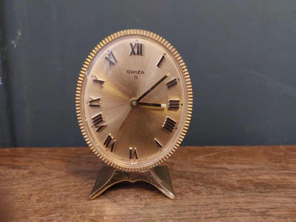 MOSIĘŻNY KOLEKCJONERSKI BUDZIK - SWIZA 8 - SWISS MADE - SPRAWNY - NR 49 ...