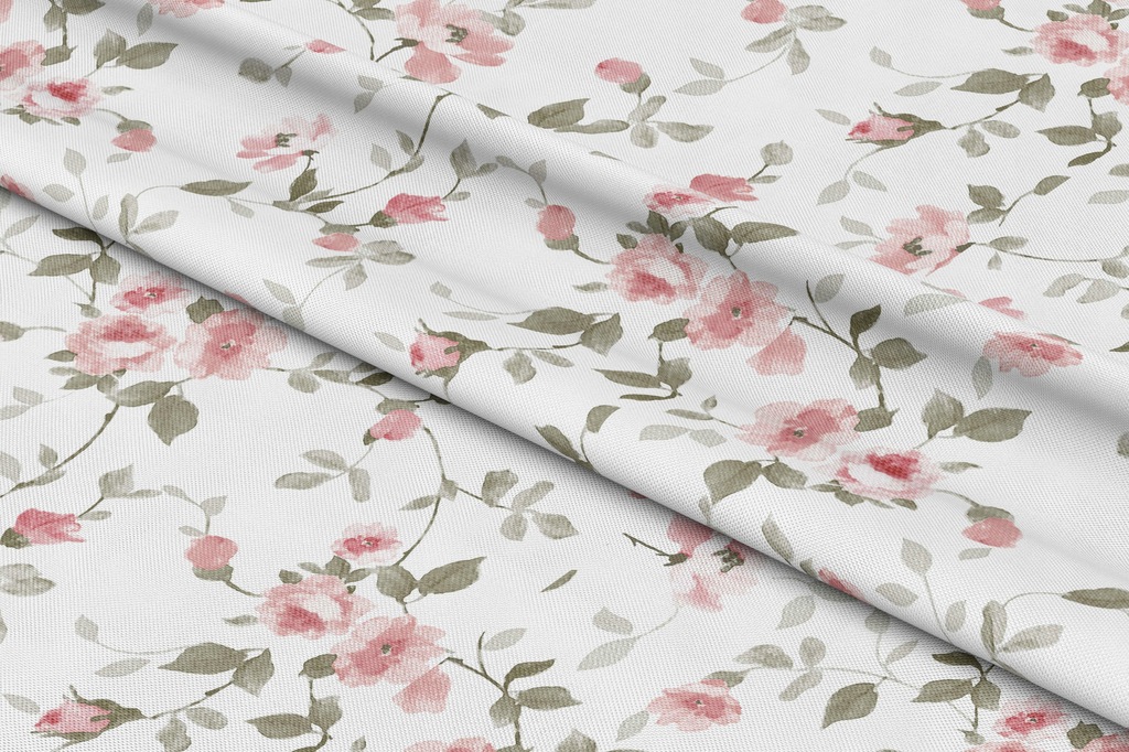 TKANINA ZASŁONOWA NA METRY RÓŻE KWIATY DROBNE KWIATUSZKI SZER. 150 CM - 15213979467 - oficjalne ...