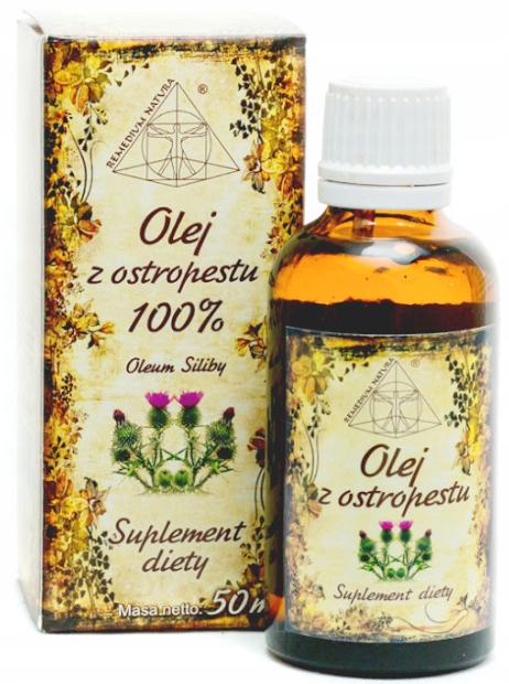 Olej z Ostropestu (Ostropest), 50 ml, 100% Natural - 5981349679 - oficjalne archiwum Allegro