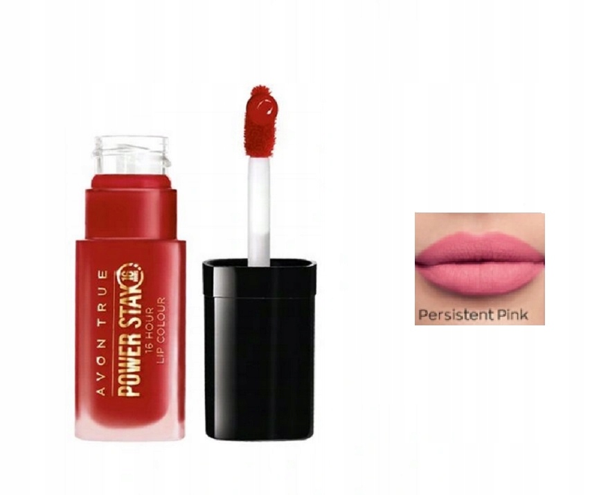 Avon Matowa Szminka Power Stay Persistent Pink - 12086007544 ...