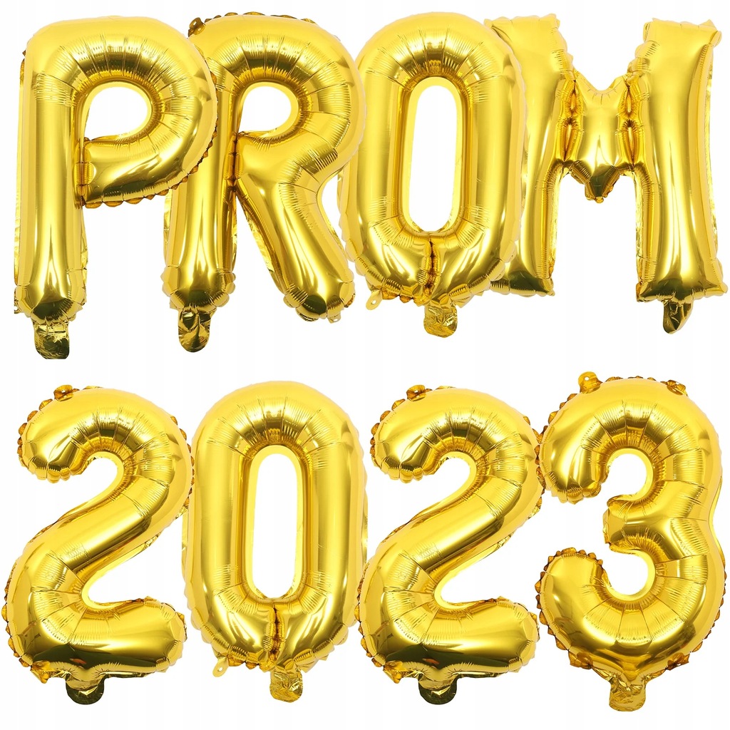 Gold Letter Balloons Prom 2023 - 13717893481 - oficjalne archiwum Allegro