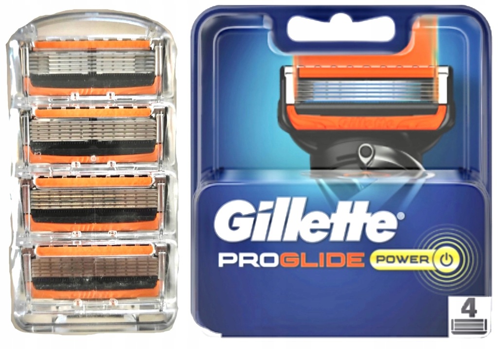 4 Wkłady Gillette Fusion5 PROGLIDE POWER Gilette - 12006971752 ...
