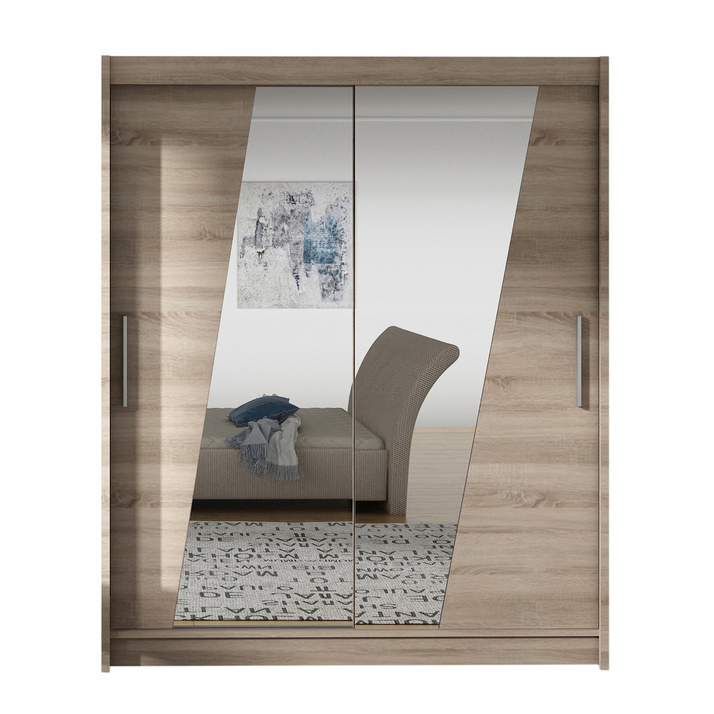 Pojemna SZAFA PRZESUWNA Westa XIV 150 z lustrem - 8662382968 ...