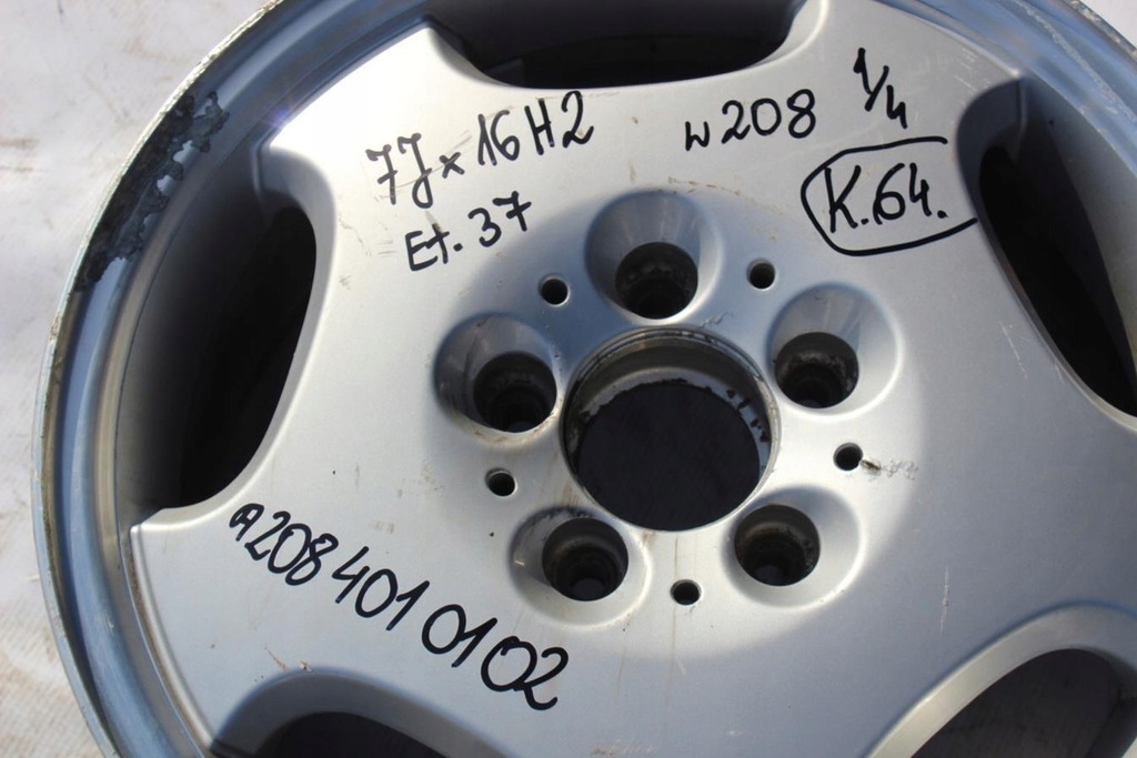 MERCEDES KOMPLET FELG 7Jx16H2 ET37 FELGI - 7283857326 - oficjalne ...