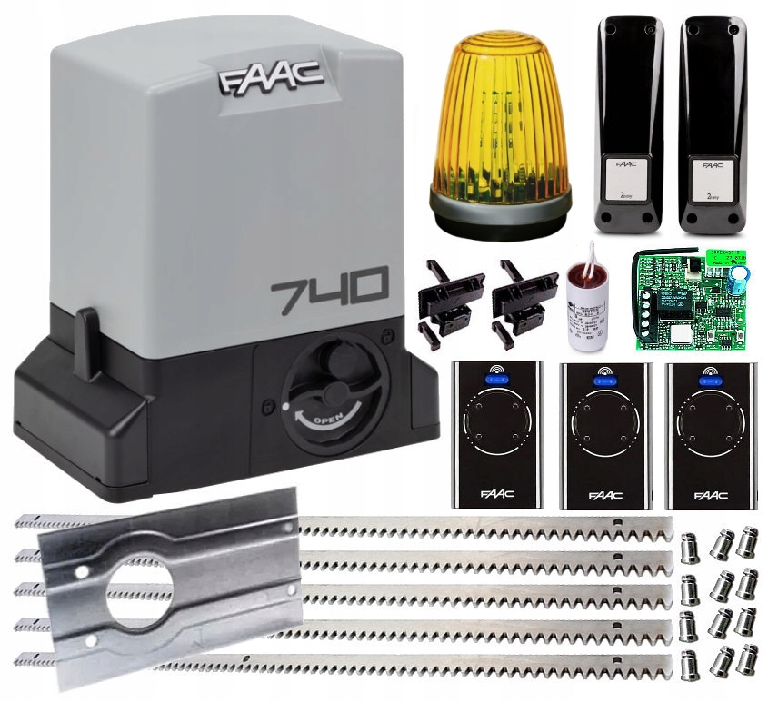 Napęd bramy przesuwnej FAAC 740 DELTA 2 New XLED - 11107495319 - oficjalne archiwum Allegro