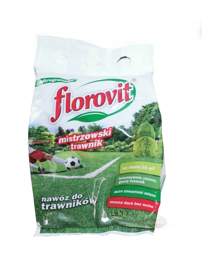 FLOROVIT Mistrzowski trawnik Nawóz do trawników1kg - 11981282932 - oficjalne archiwum Allegro
