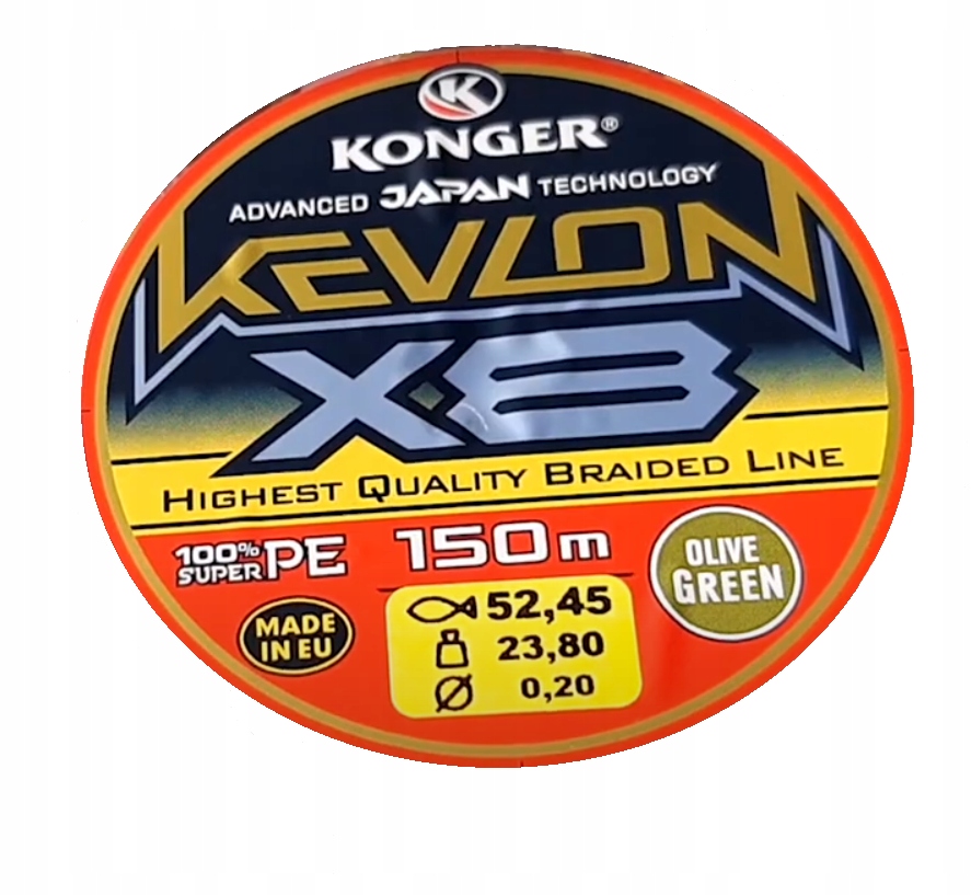 Plecionka Konger Kevlon x8 Olive Green NOWOŚĆ 2024! 150m 0,12mm ...