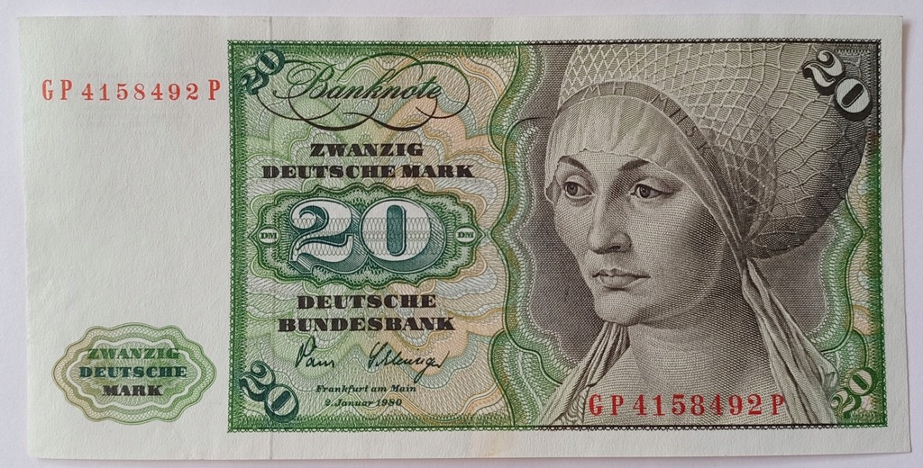 Banknot Niemcy RFN 20 Marek 1980 rok - 13956049496 - oficjalne archiwum ...