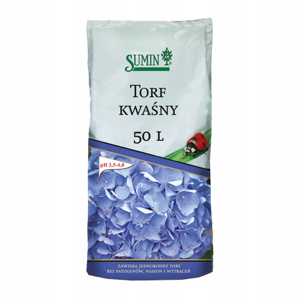 TORF OGRODNICZY 3,5 - 4,0 PH KWAŚNY SUMIN 50L - 10738605747 - oficjalne archiwum Allegro