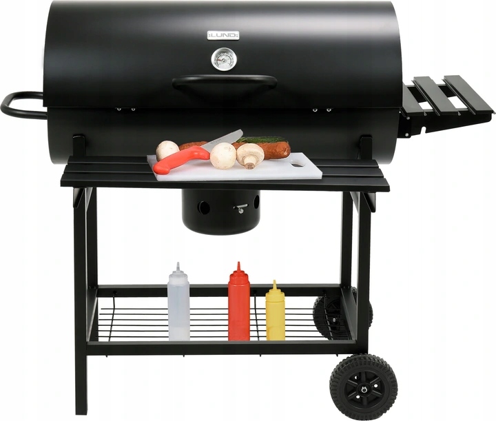 GRILL GRIL WĘGLOWY POKRYWA POPIELNIK OGRODOWY DUŻY - 12298126690 ...