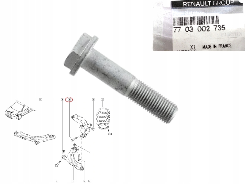ŚRUBA ZWROTNICY MEGANE II SCENIC II SWORZNIA ORG - 8914905873 ...