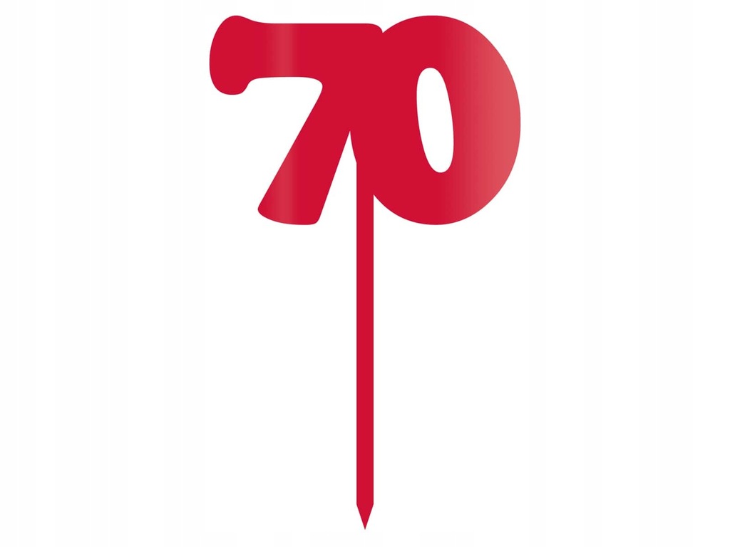 Topper na tort cyfra 70 na urodziny 12 cm - 9361989652 - oficjalne ...