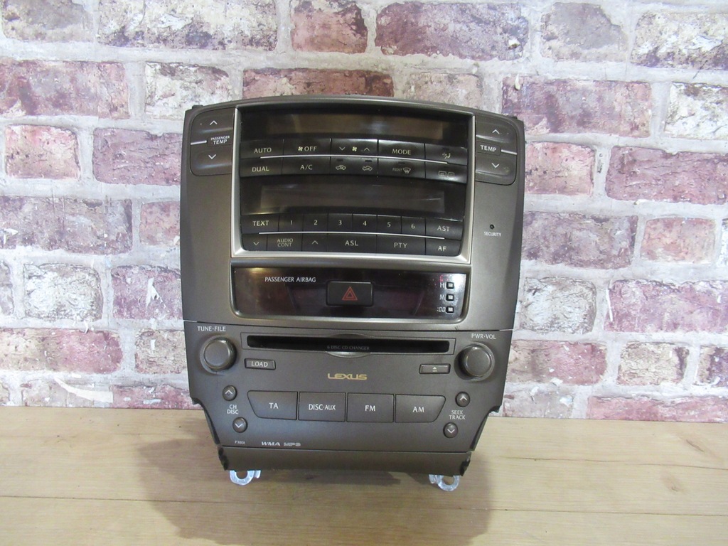 RADIO PANEL KLIMATYZACJI LEXUS IS220 IS II 05- ROK - 12319610360 ...
