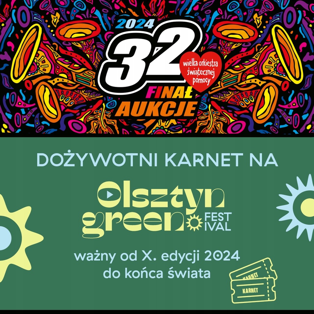 Dożywotni karnet dla dwóch osób na Olsztyn Green Festival - 15083219632 - oficjalne archiwum Allegro