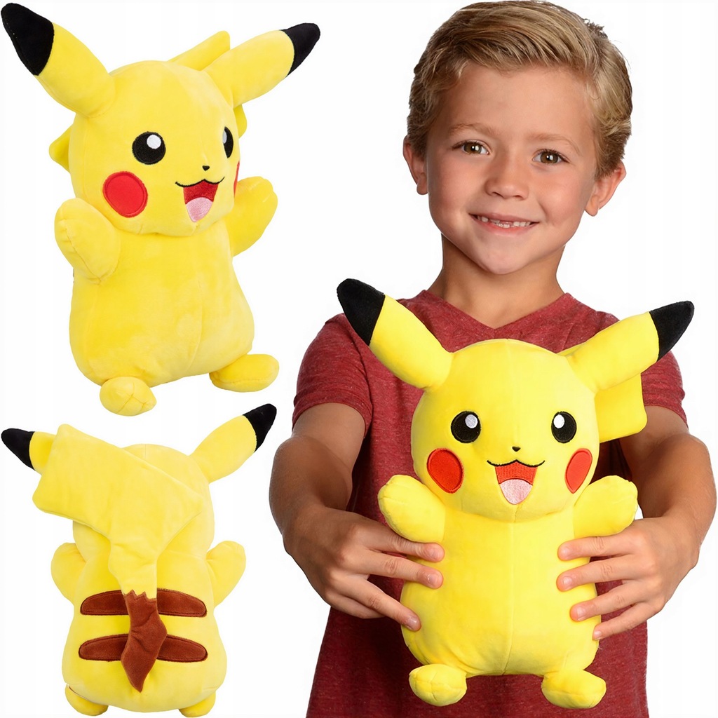 DUŻA MASKOTKA DUŻY POKEMON PIKACHU PIKACZU 25cm - 13382739379 ...