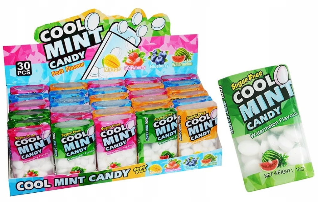 Cukierki draże bez cukru Cool Mint 4 smaki 30szt - 12495151560 ...