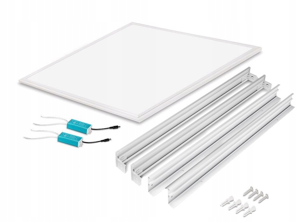 Panel LED 60W Natynkowy Plafon Lampa 60x60 6500K - 12672629627 ...