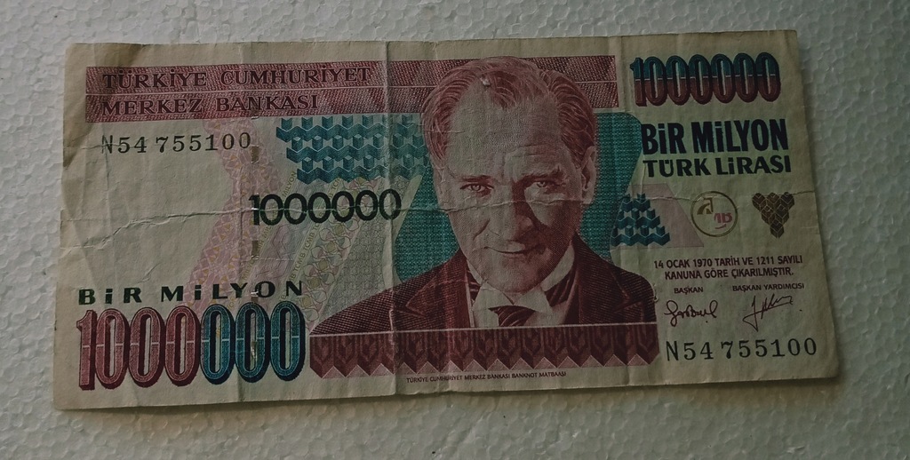 TURCJA - 1000000 LIRASI 1970 - B35 - 12593776914 - oficjalne archiwum ...