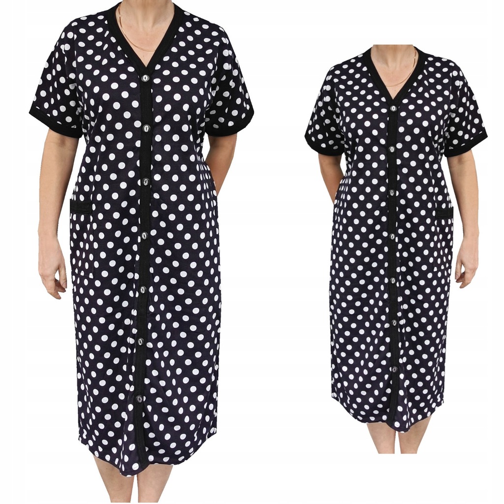 Podomka na guziki szlafrok krótki ręk 10/3XL Sen32 - 15642676791 ...