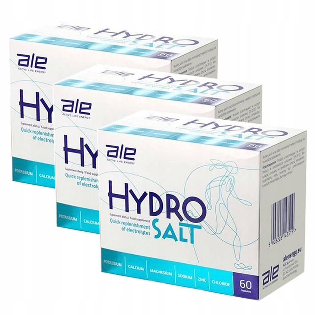 ALE HYDRO SALT ELEKTROLITY 180 CAPS POTAS WAPŃ SÓD - 12911717359 ...