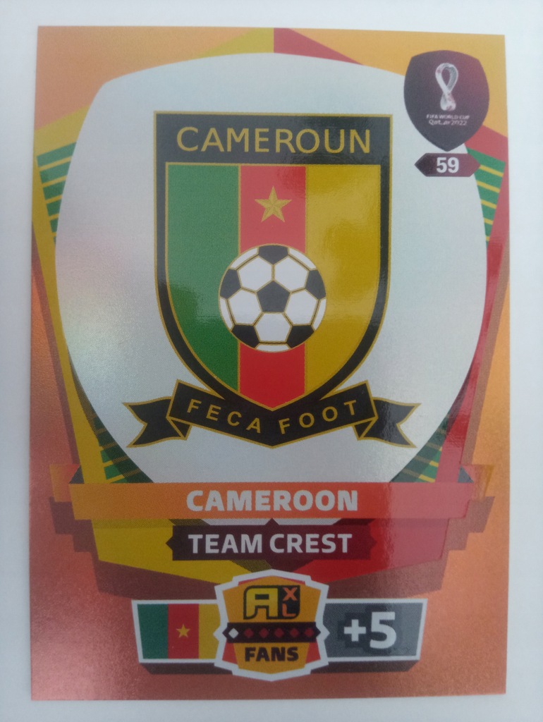 World Cup Qatar 2022 Team Crest Logo Cameroon 59 - 12578931304 - oficjalne archiwum Allegro
