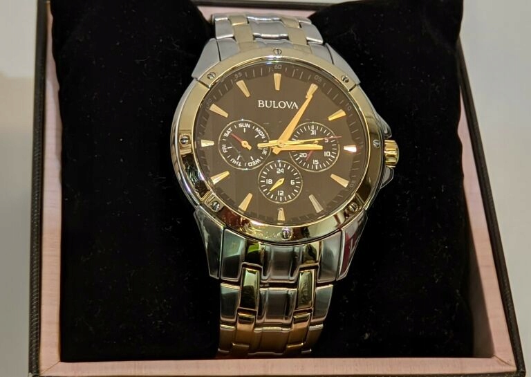 BULOVA 98C120 SPORT ANALOG QUARTZ TWO TONE WATCH - 11930296088 ...