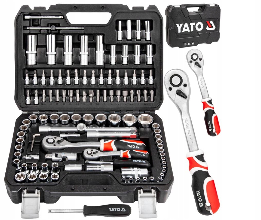 ZESTAW KLUCZY NASADOWYCH KLUCZE NASADOWE YATO 108 - 12286517459 - oficjalne archiwum Allegro