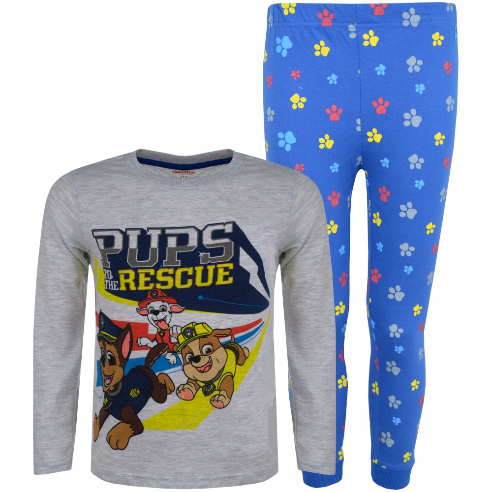 Piżama Psi Patrol Pups Rescue szara 110 - 11266584796 - oficjalne archiwum Allegro