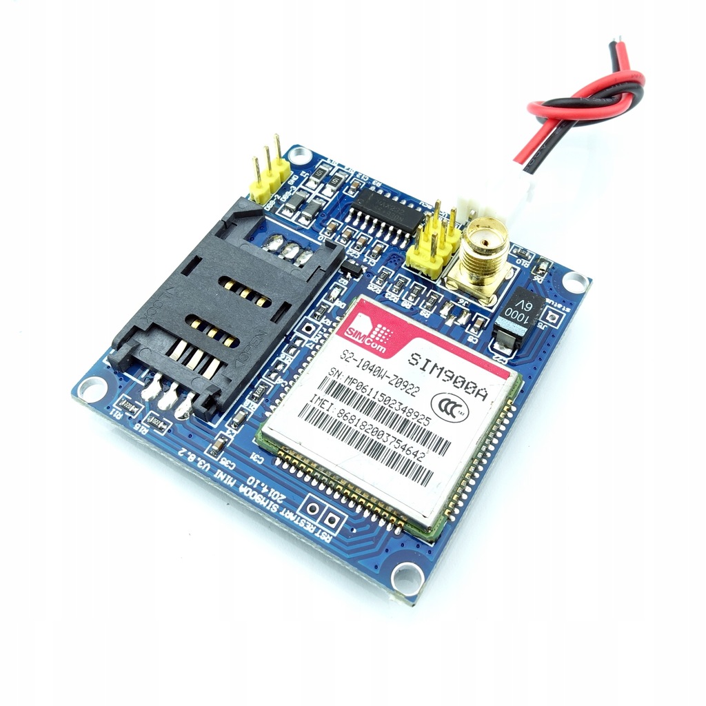 Moduł GSM GPRS SIM900A mini V3.8.2 z anteną - 7866634494 - oficjalne ...