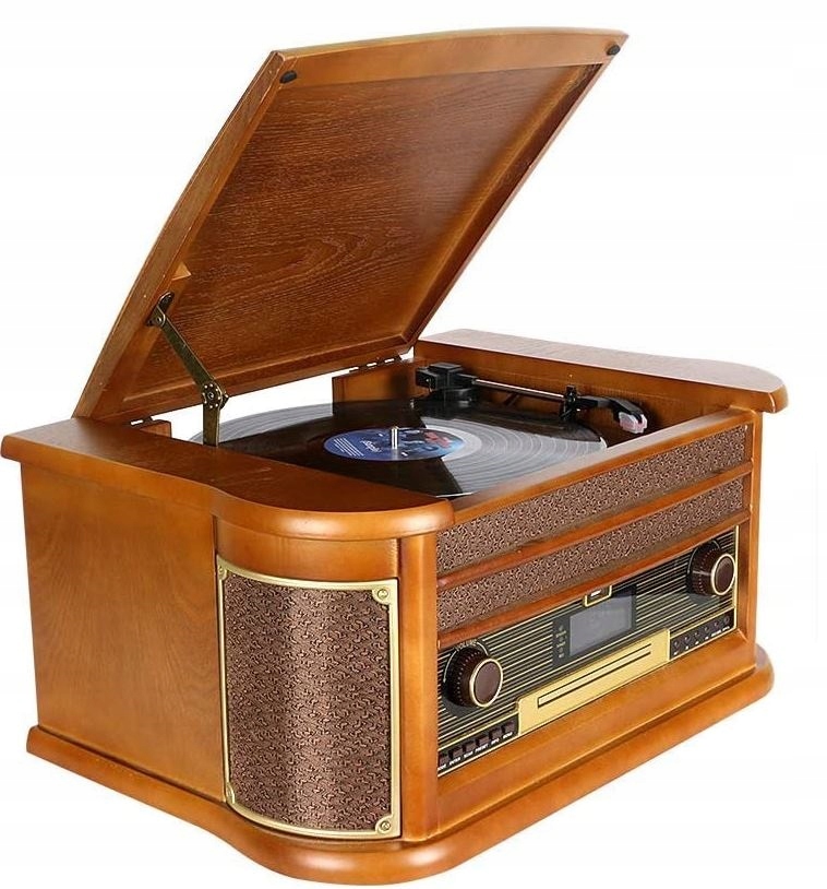 Gramofon DL 7-in-1 DAB FM CD USB 33/45/78 RPM BT - 13174145067 ...