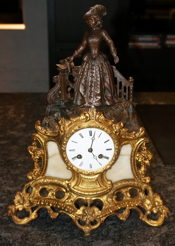 Zegar kominkowy z kobietą !!! - 13914932019 - oficjalne archiwum Allegro