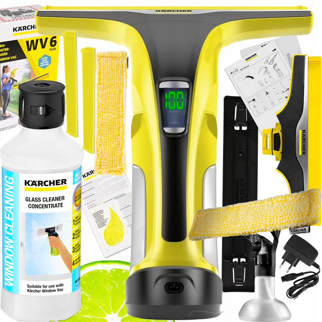 MYJKA DO OKIEN KARCHER WV6 PLUS PRO XXL PŁYN RM500 - 12792439143 ...
