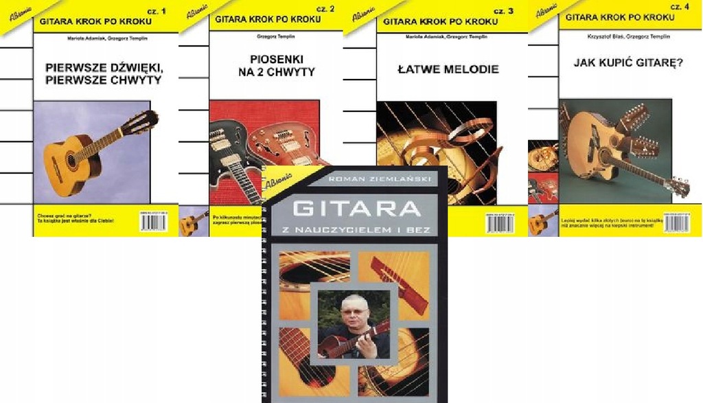 Gitara krok po kroku 1-4 + Gitara z nauczycielem - 9222121921 - oficjalne archiwum Allegro