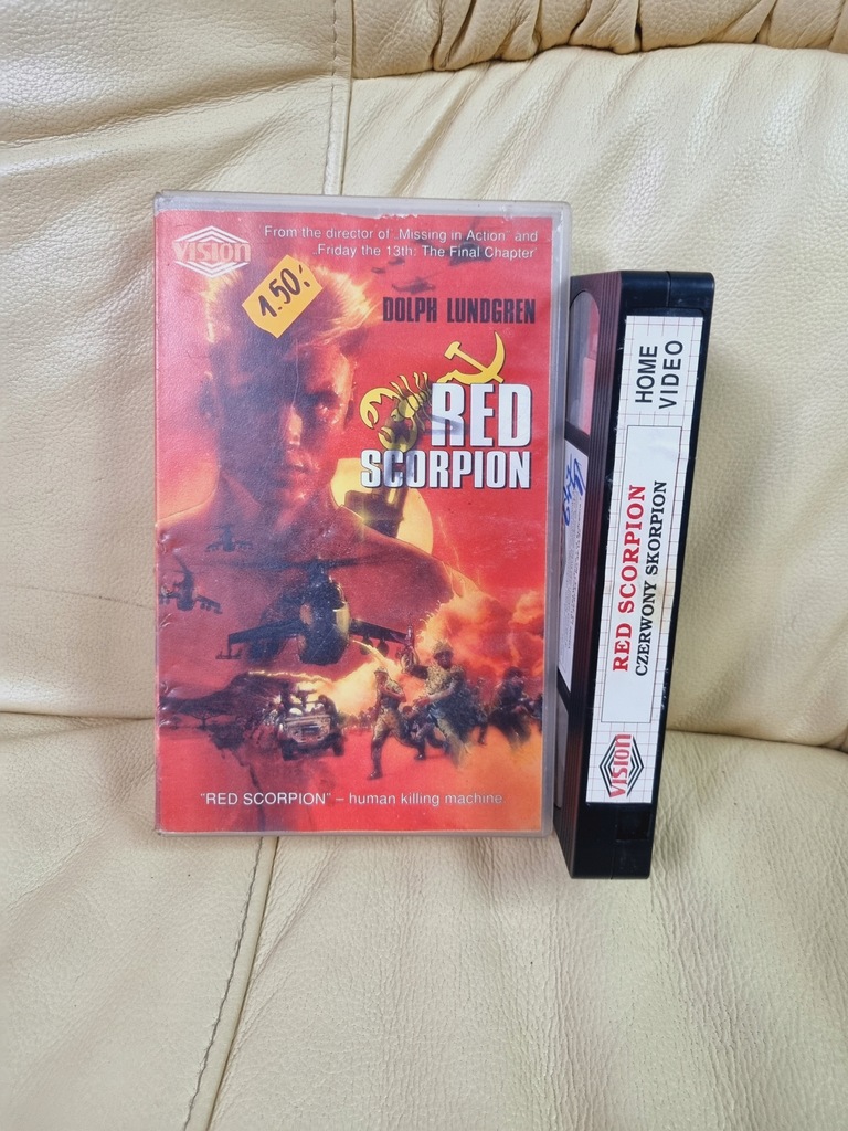 Czerwony skorpion- Dolph Lundgren*Mega Unikat* - 12679548820 - oficjalne archiwum Allegro