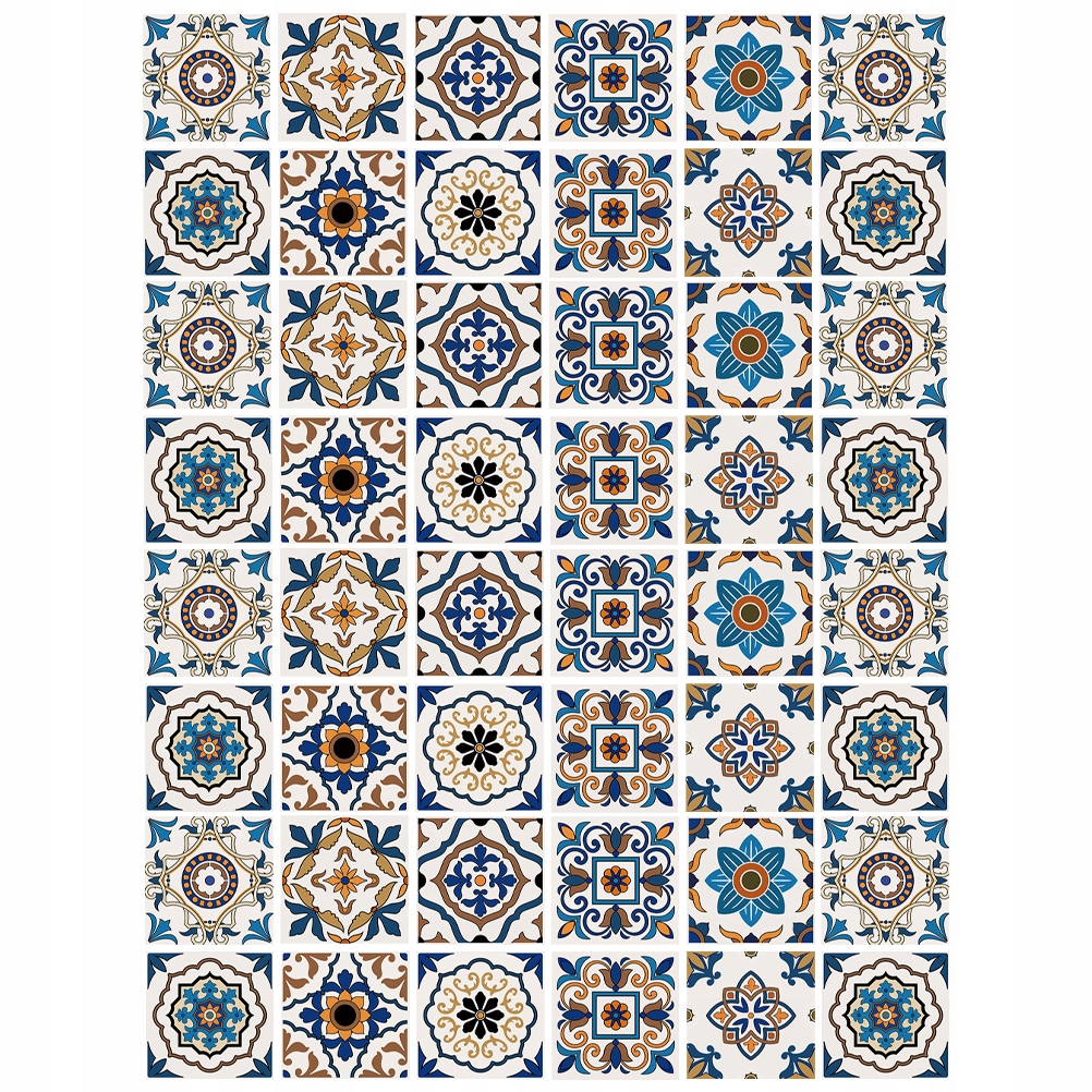 48PCS VINTAGE STYLE TILE STICKERS TILE DECALS - 13194558635 - oficjalne ...