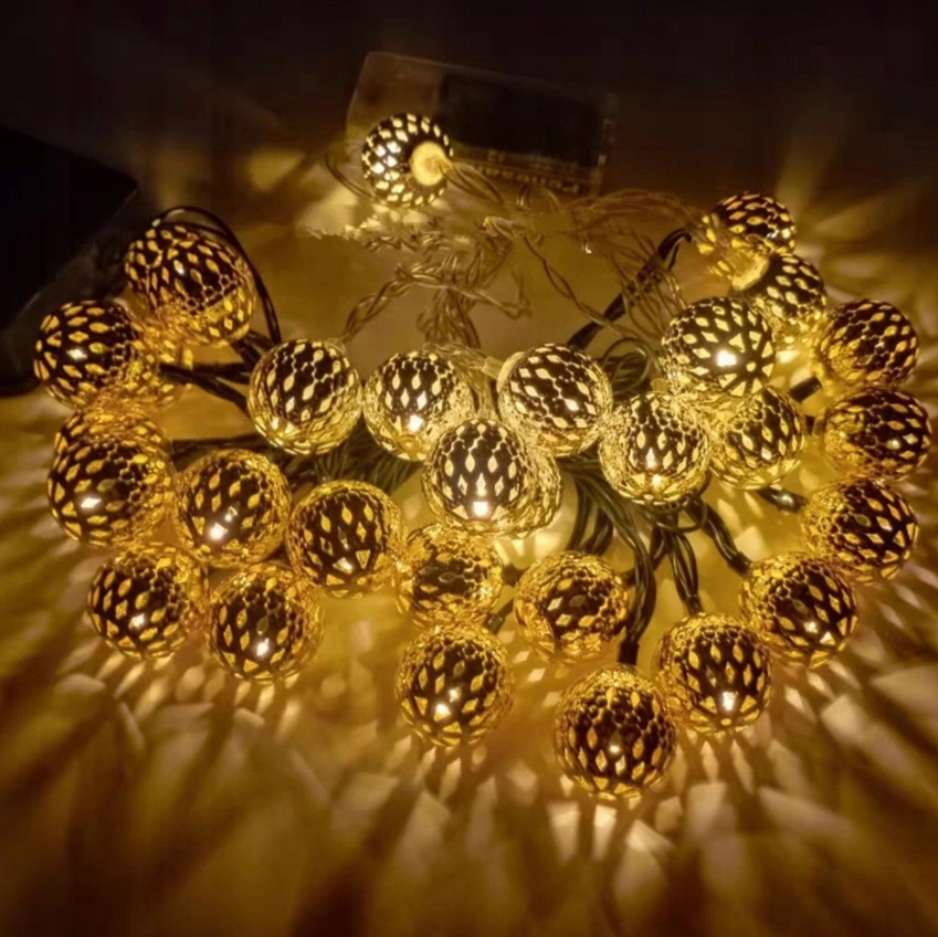 6m 50 LED GIRLANDA LAMPKI ŻARÓWKI ciepły BATERIE - 10925697102 - oficjalne archiwum Allegro