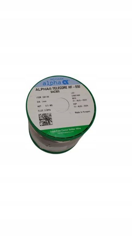 ALPHA TELECORE HF-850 SOLDER WIRE WC771 SAC305 1MM 500G - 14596509163 ...