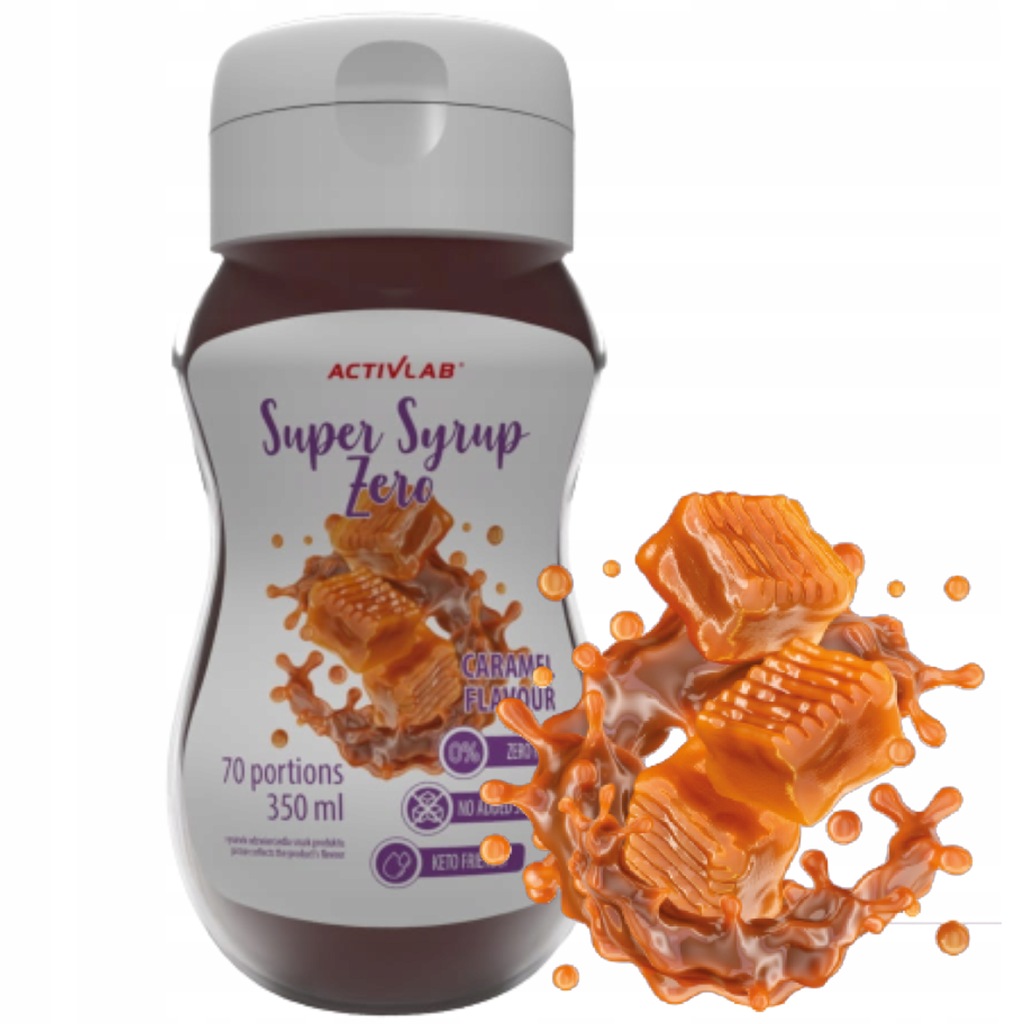 Super Syrup SOS ZERO KALORII Karmel ActivLab 350ml - 12506298872 - oficjalne archiwum Allegro