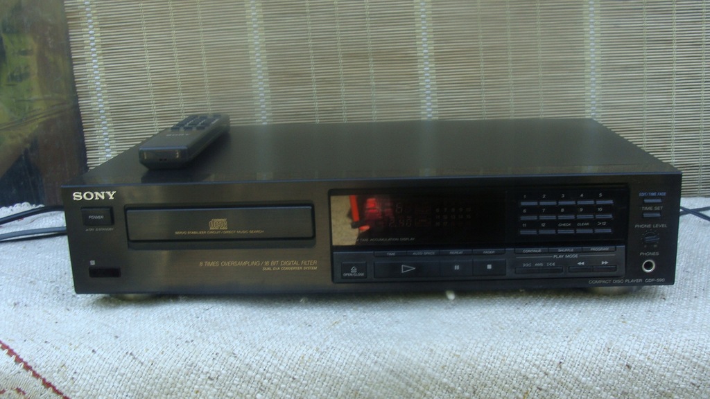 Odtwarzacz CD Sony CDP-590 czarny - 12501544507 - oficjalne archiwum Allegro