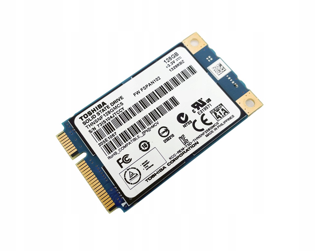 TOSHIBA 128GB mSATA THNSNF128GMCS Dysk SSD - 12817528679 - oficjalne ...