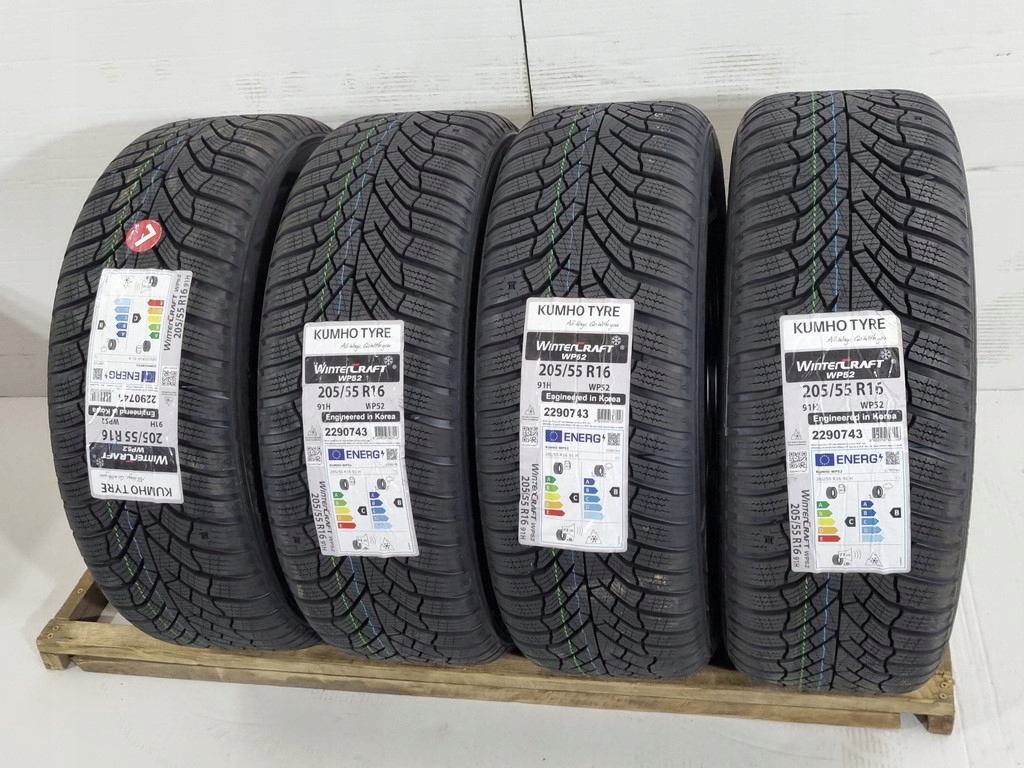 Opony K6247 Kumho 205/55R16 zimowe komplet nowe - 14470507959 - oficjalne archiwum Allegro