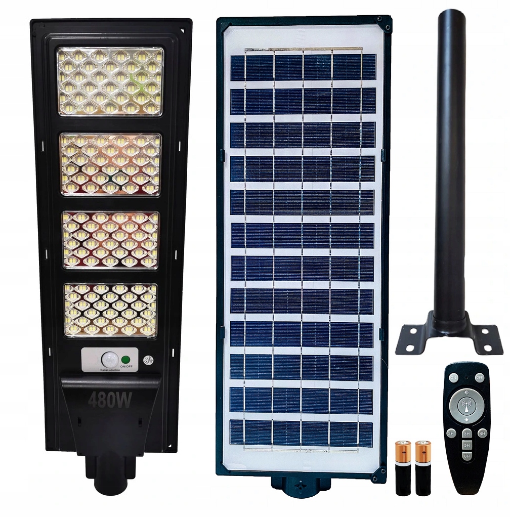 LAMPA Latarnia SOLARNA ULICZNA 480W + UCHWYT PILOT - 11312059856 - oficjalne archiwum Allegro