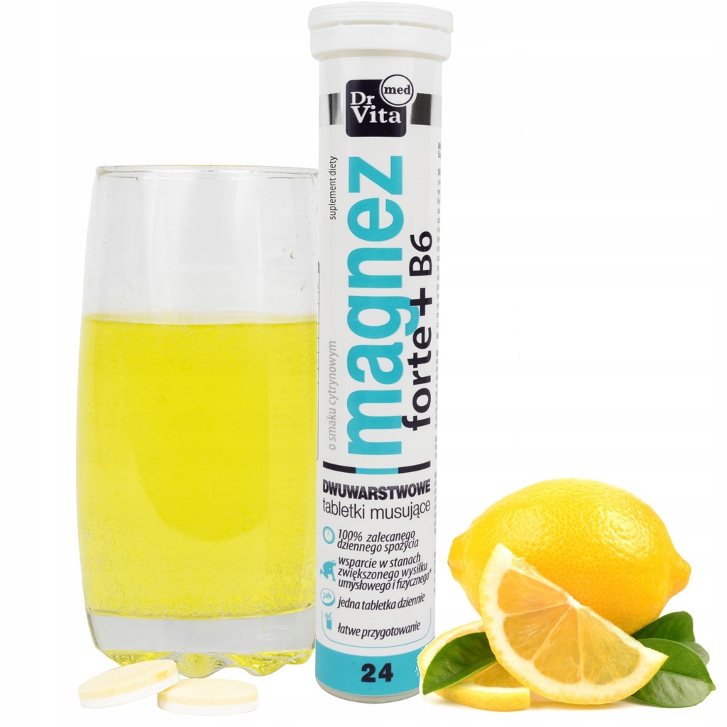 DR VITA TABLETKI MUSUJĄCE MAGNEZ FORTE + B6 24 szt - 12318981348 ...