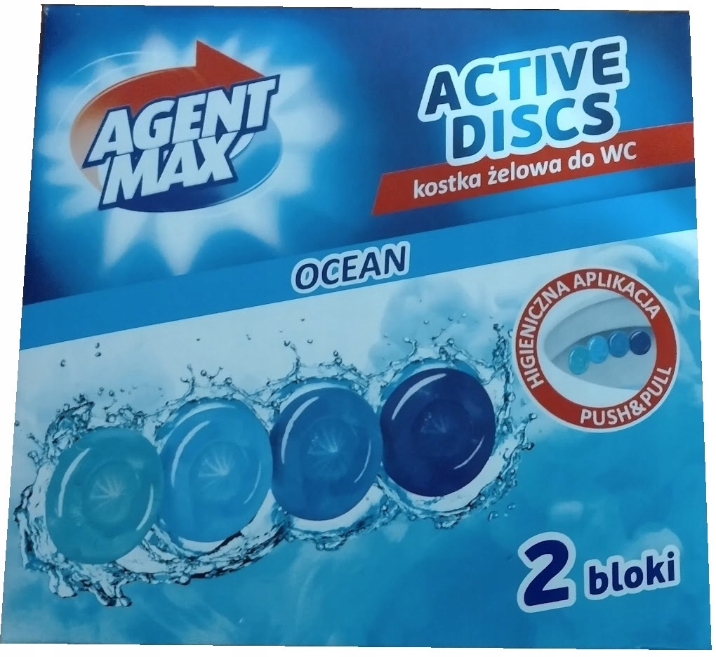 Żel Agent Max czyszczenie WC higieniczne kostki WC - 12900819815 ...