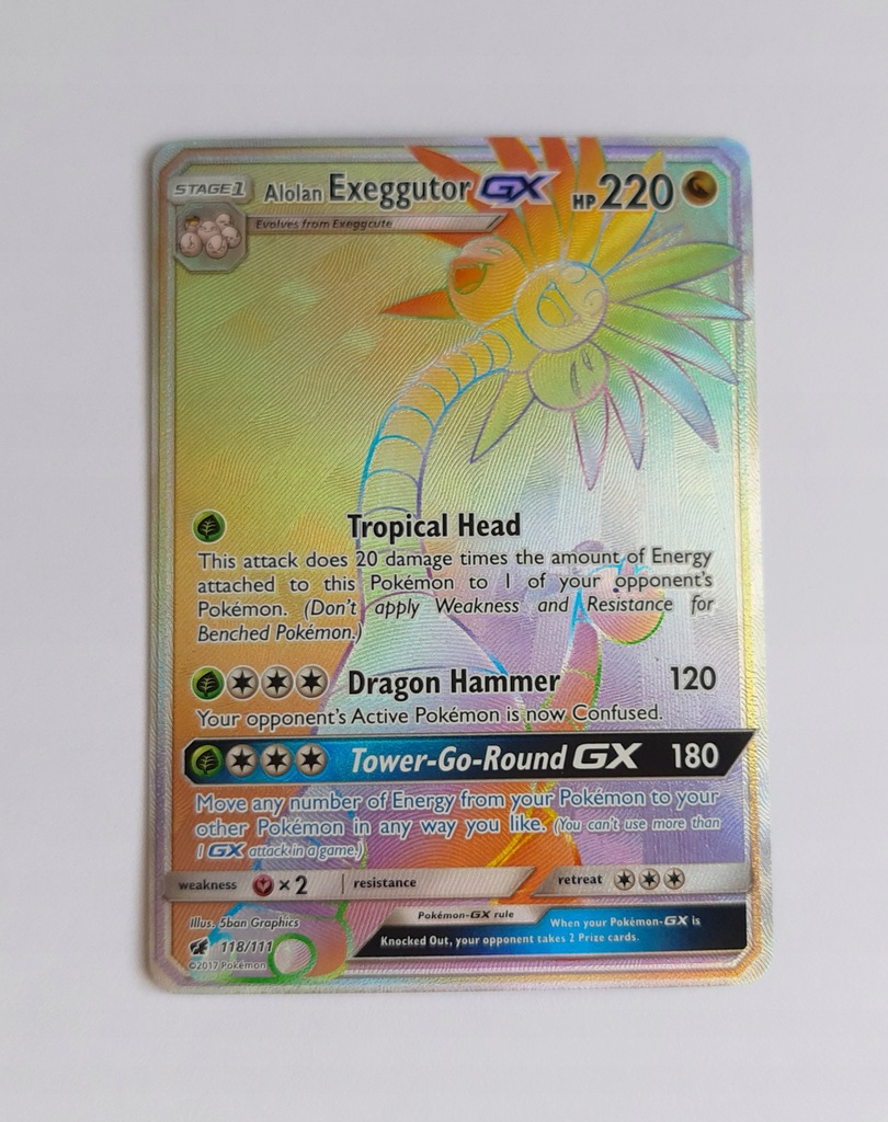 Pokemon TCG Alolan Exeggutor GX - 118/111 - 11935364474 - oficjalne ...