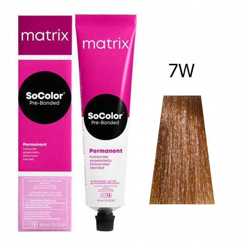 MATRIX Farba do włosów Średni Blond-Ciepły 7W 90ml - 13508044335 ...