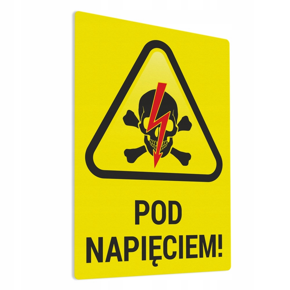 Naklejka - "Pod Napięciem!" 7.7x10.8 - 12186673049 - oficjalne archiwum ...
