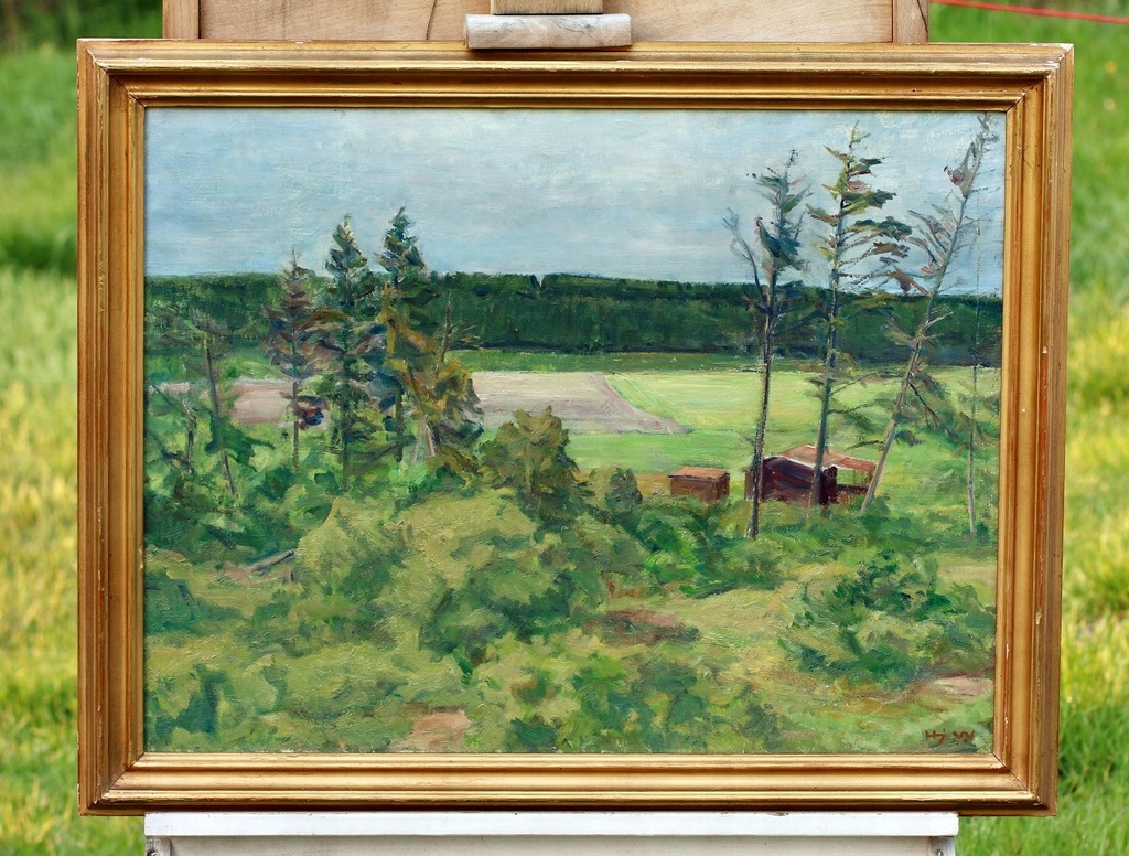 HJALMAR WESTERDAHL (1890-1969) PEJZAŻ OBRAZ OLEJNY - 13672196602 - oficjalne archiwum Allegro