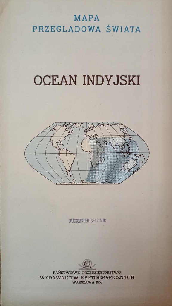 Przeglądowa Mapa Świata - Ocean Indyjski - 15473126207 - oficjalne ...